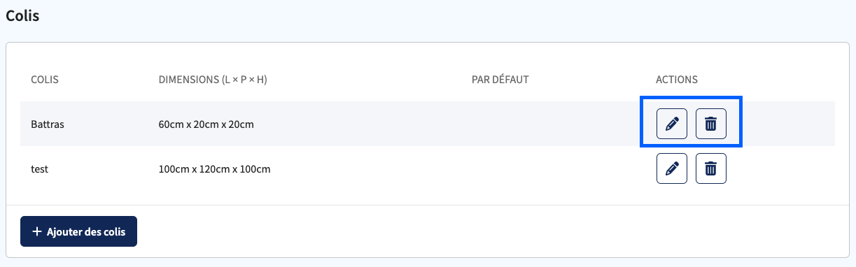 Fonctionnalité "Colis" – Sendcloud Help Center